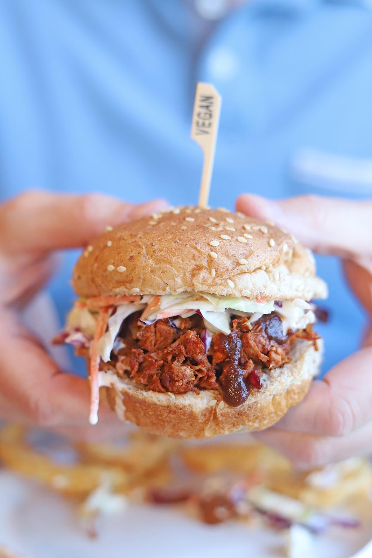 BBQ Jackfruit Arepas with a Chipotle Aioli | Savory Touch