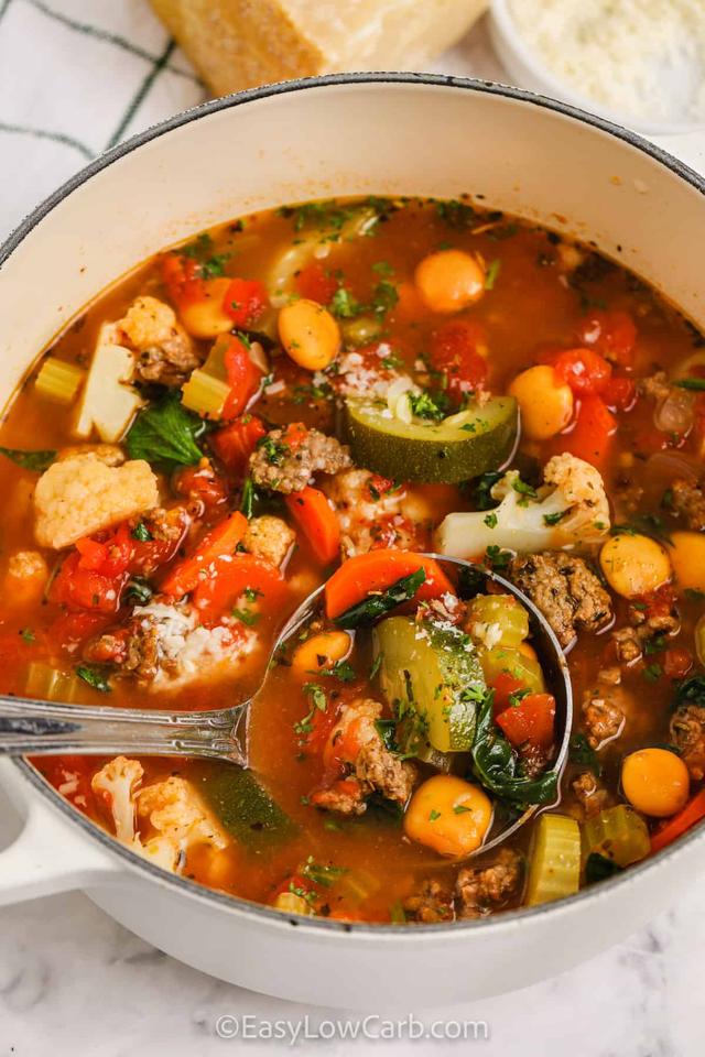 Keto Minestrone Soup (No Beans or Pasta!) | Savory Touch