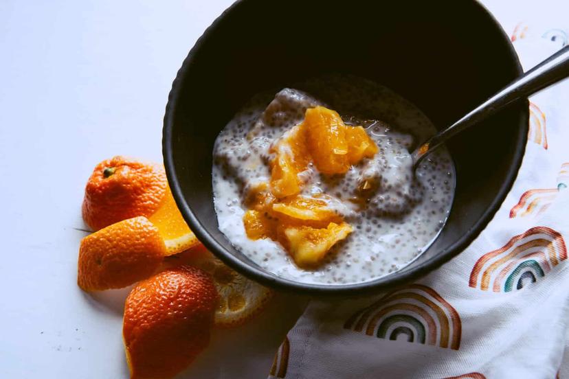 Orange Blossom Chia Seed Pudding with Candied Peel | Savory Touch