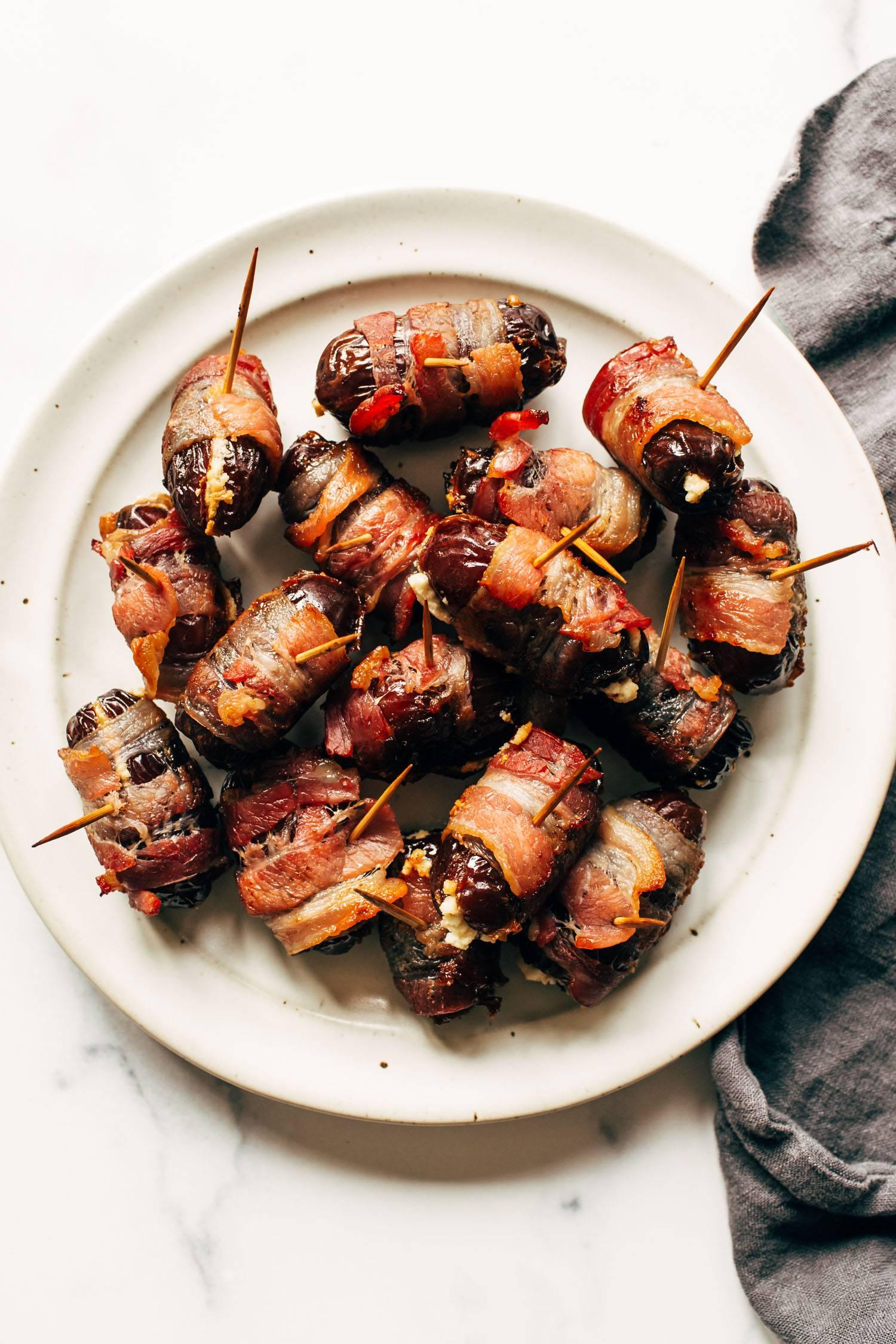 Sweet and Sticky Bacon Wrapped Dates Delight | Savory Touch