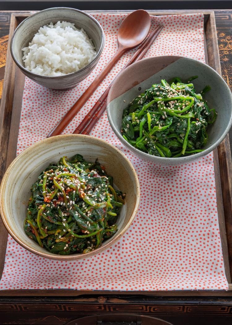 Kimchi and Spinach Namul: A Quick and Delicious Korean Side Dish ...