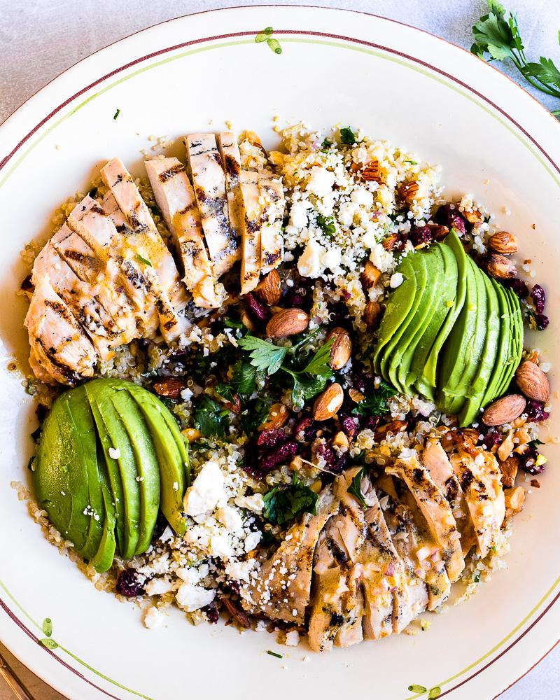 Quinoa Salad with Grilled Chicken and Avocado | Savory Touch