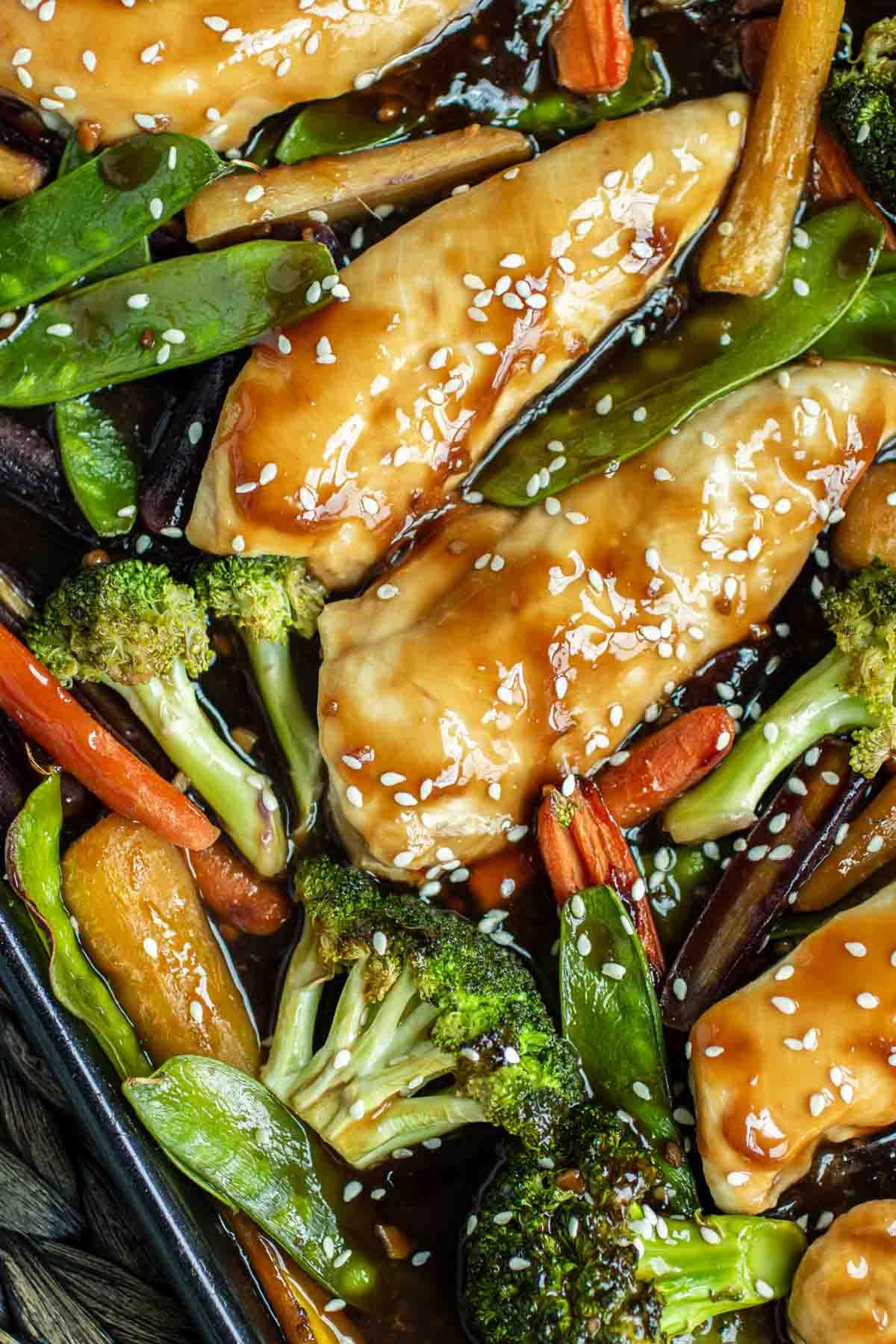 Honey Garlic Glazed Sheet Pan Chicken and Broccoli | Savory Touch