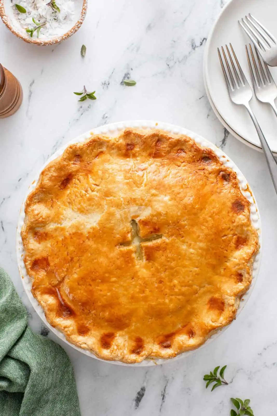 My Cozy Flaky Golden Chicken Pot Pie | Savory Touch